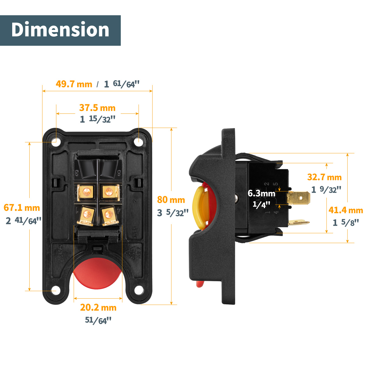 Safety Locking Switch Dual Voltage 110V/220V Table Saw Safety Paddle ...