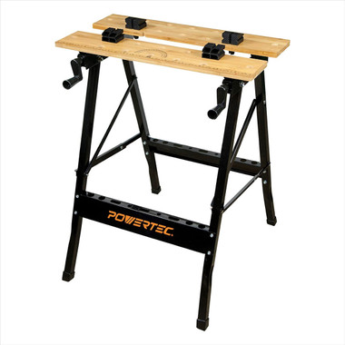 POWERTEC-Workstand with Bamboo Top | POWERTEC Saw Stands, Woodwork ...