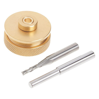 Powertec Router Bits Solid Brass Inlay Kit For 1/4 Templates for High ...