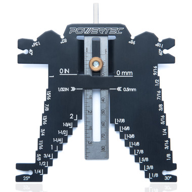 POWERTEC-Universal 5-in-1 Measuring Gauge Woodworking Tool - Drill ...