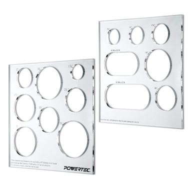 Grommet Template, Router Circle Template - POWERTEC | Transparent ...