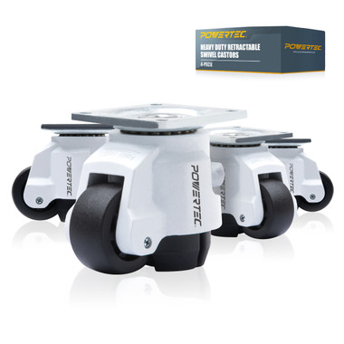 17300 2" Leveling Casters, Retractable and Swivel Castors, Set of 4 ...