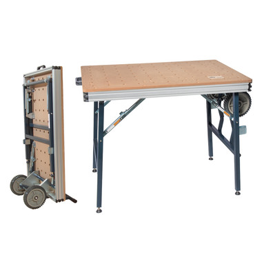 MT4012 Heavy Duty Portable Workbench with Wheels Fold Up-POWERTEC