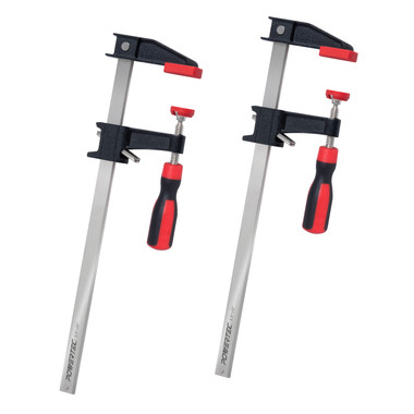 71918 12 Inch Steel Bar Clamps 2 Pack, Quick-Adjust F Clamps with 2-1/2 ...