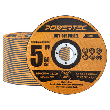 5" Cut Off Wheels, 25 Pack – POWERTEC