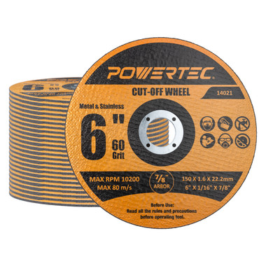 6" Cut Off Wheels, 25 Pack – POWERTEC