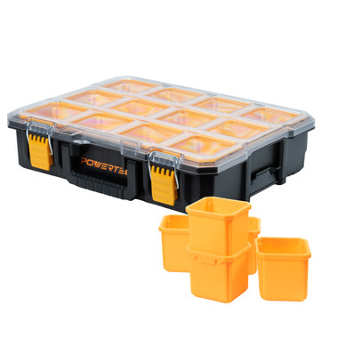 Small Parts Organizer & Tool Box, 10 Compartments – POWERTEC