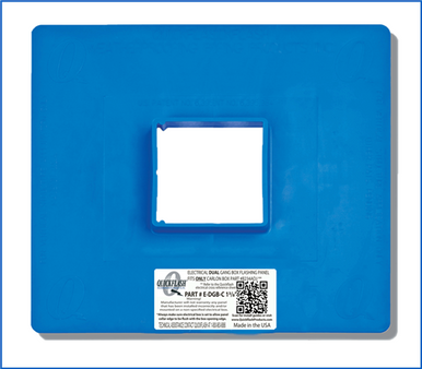 Quickflash E-DGB-C 1 3/8" ELECTRICAL DUAL GANG BOX FLASHING PANEL(Box 12)