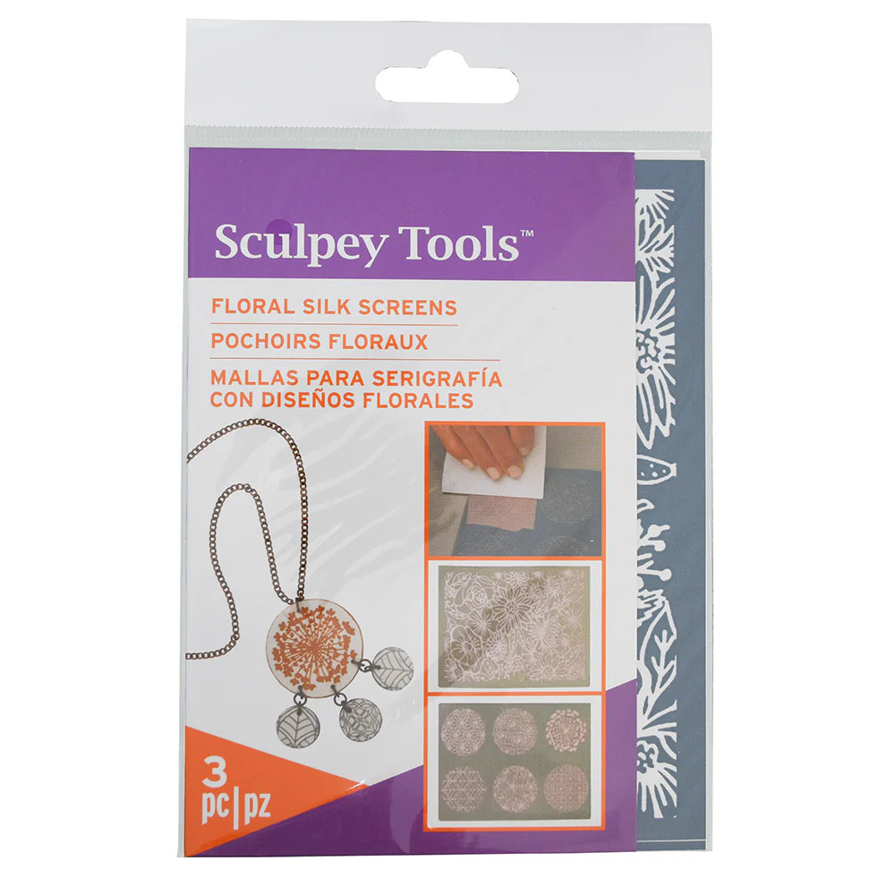 Floral Silk Screens - Blueberry Beads