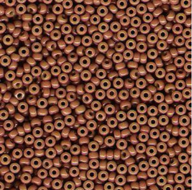 8.5g 4457 11/0 Miyuki Rocaille : Fawn DC/O(D) - Blueberry Beads