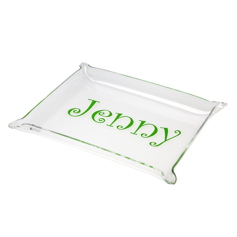 Acrylic Pinched Corner Tray - Large - Tweed