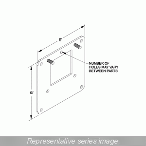 Edge Hole Reducer - Fits 6 x 6 - Steel/Gray 1487DRE