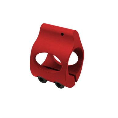 .750 Low Profile Steel Gas Block with CLAMP-ON - Cerakote RED