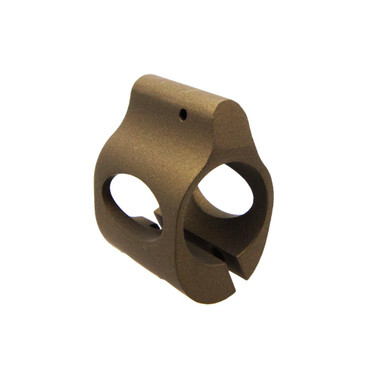 .750 Low Profile Steel Gas Block with CLAMP-ON - Cerakote Burnt Bronze