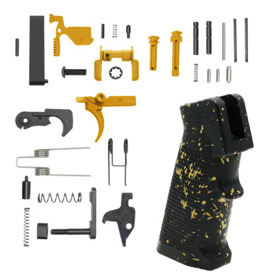 AR-15 Lower Receiver Parts Kit - CERAKOTE SPLATTER GOLD
