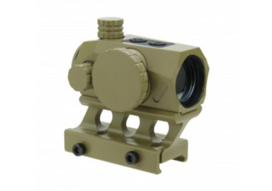 Dual Illuminated Red Dot W/ Riser Mount Tan