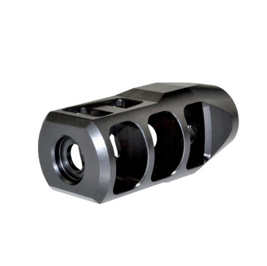 Tanker Style 1/2x28 Muzzle Brake, Black Steel