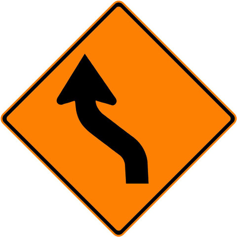 TRAFFIC SHIFT LEFT - 48" VINYL - Sierra Safety