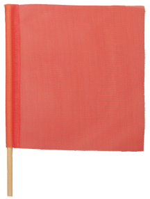 ORANGE MESH FLAG W/ WOOD STAFF - Sierra Safety