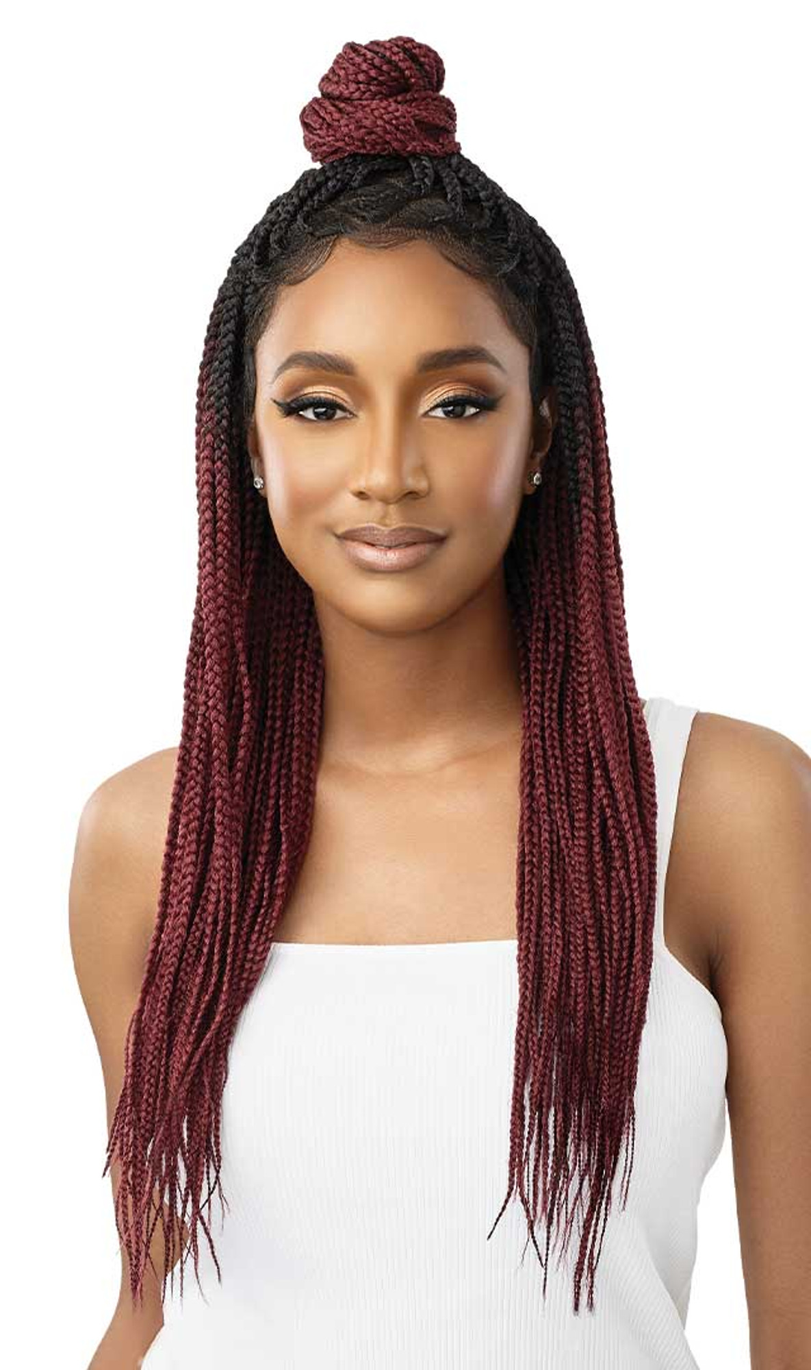 Outre 13x4 Hd Pre Braided Lace Front Wig Knotless Triangle Part