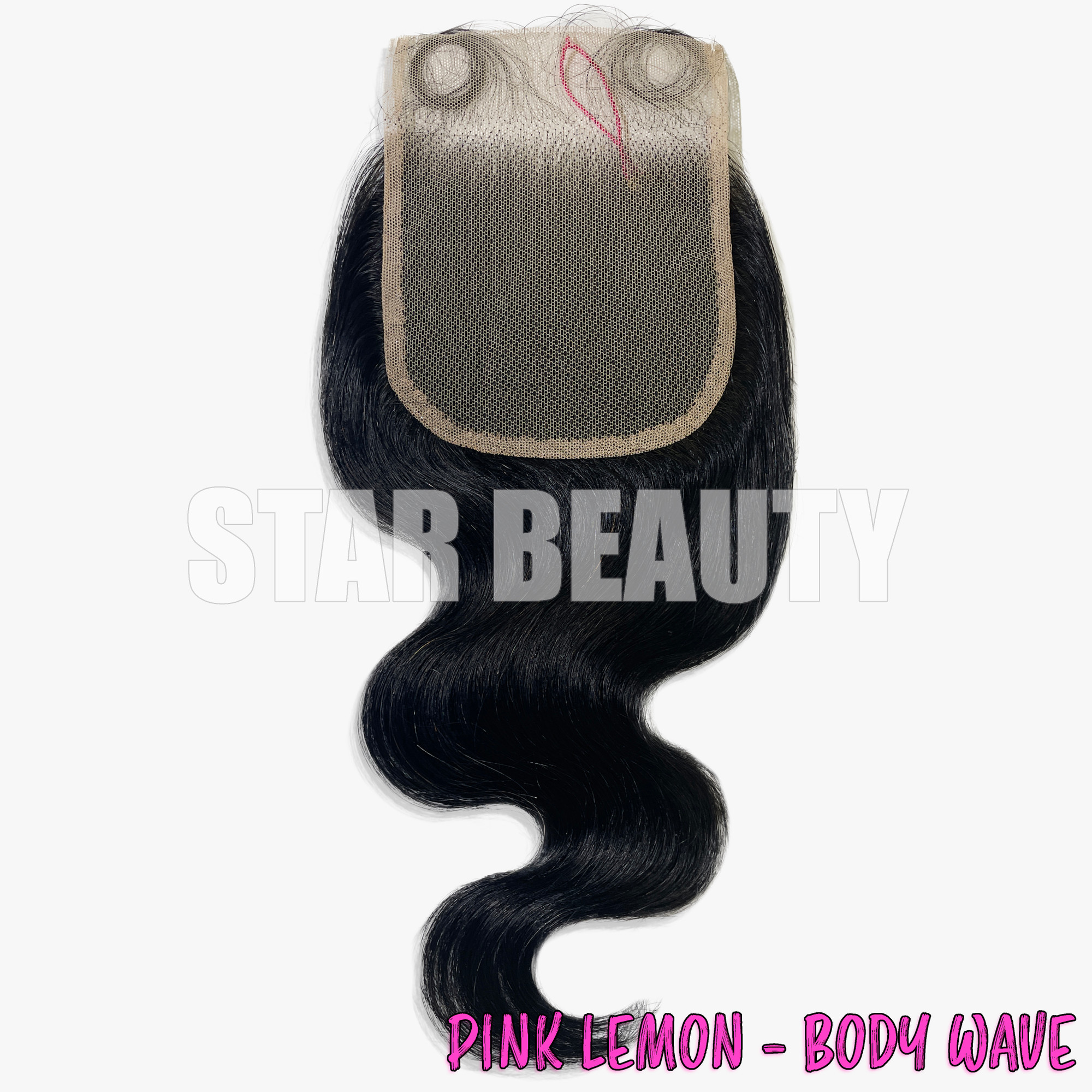 13A Pink Lemon 4X4 HD Full Lace Closure - Body Wave