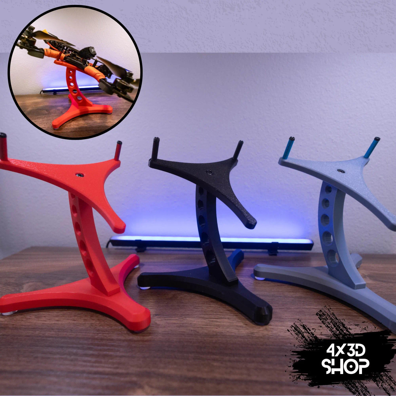 Custom FPV Drone Display Stand - Sleek, Futuristic Showcase