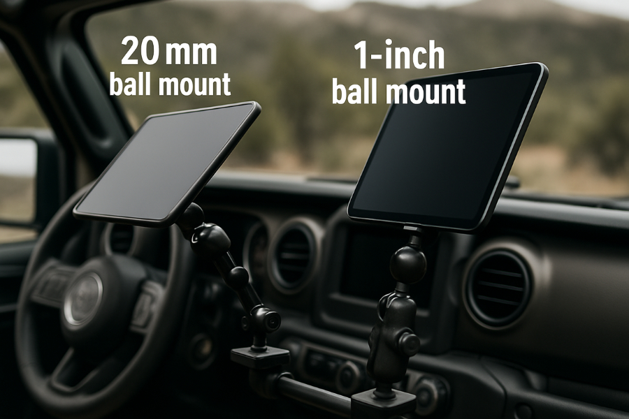 20mm VS 1inch Ball Mount - 4X3D