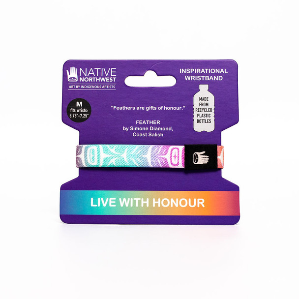 Inspirational Wristbands - Feather - M, Simone Diamond, Coast Salish | Native Northwest