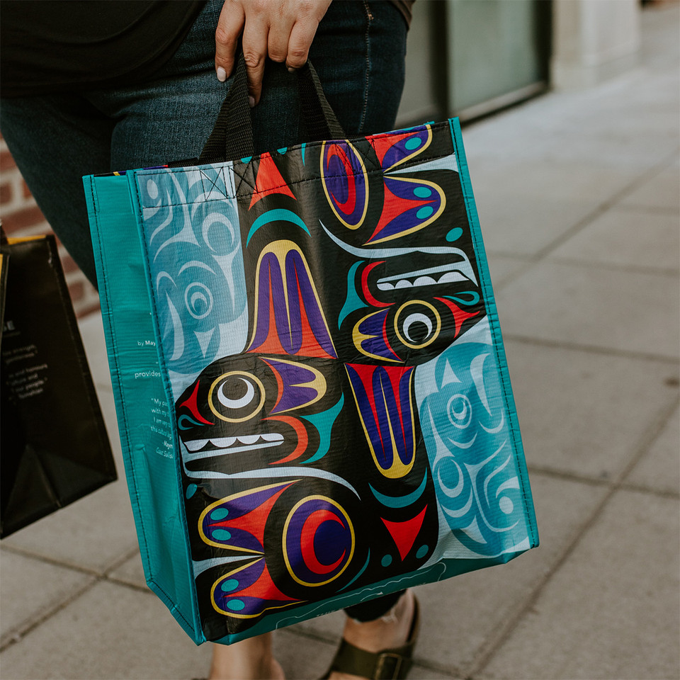 Eco Bag Large - Thunderbird and Whale, Maynard Johnny, Jr, Coast Salish ...