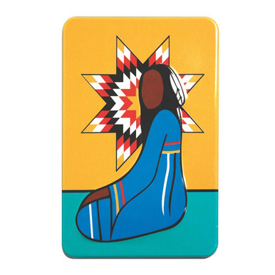 Embossed Metal Magnet - Her Ribbon Dress, Sharifah Marsden, Anishinaabe ...