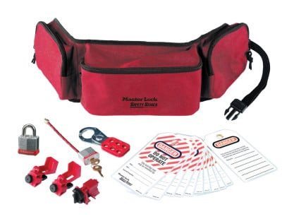 Safety Series Personal Lockout Pouches, Electrical, Laminated Steel ...