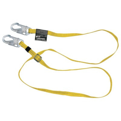 Adjustable Web Lanyard, 6 ft, Harness; Anchorage Connection, 310lb Cap ...