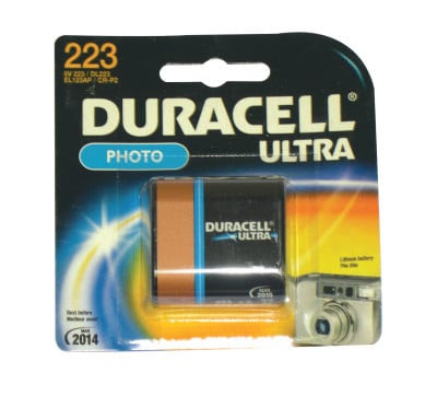 Duracell Batteries, Lithium Cell, 6 V, 223, 1 per pack - PCG Safety