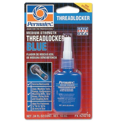 Medium Strength Blue Threadlockers, 10 mL, 3/4 in Thread, Blue - PCG Safety