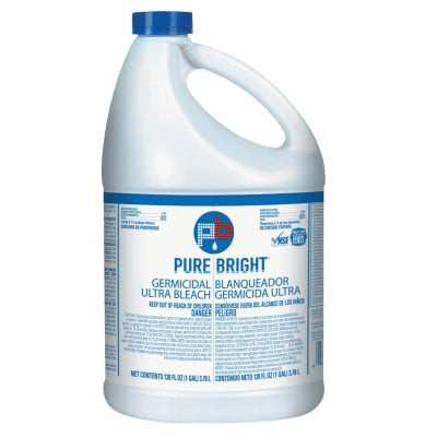 Liquid Bleach, Fragrance-Free Scent, 1 Gallon Bottle - PCG Safety