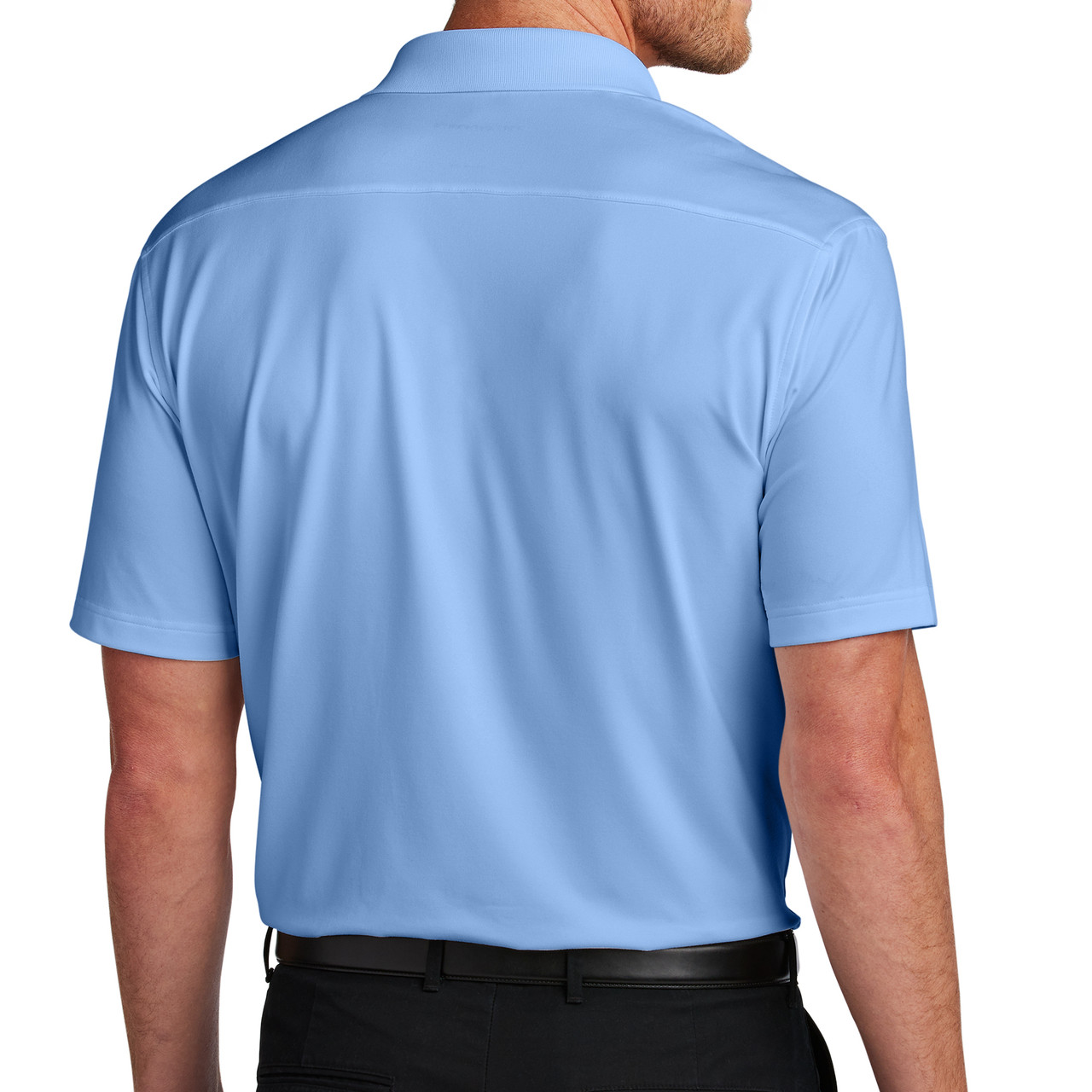 City Stretch Men's Polo (Swiss Blue) - UniformsAndLinens