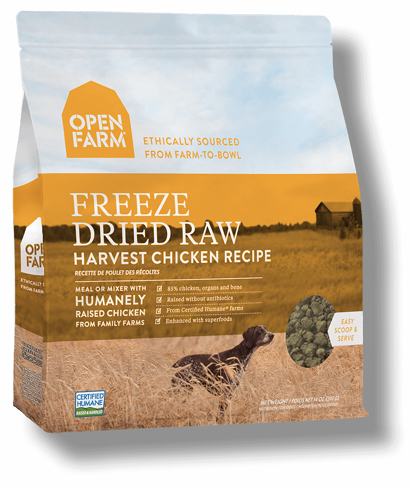 Open Farm Freeze Dried Raw Harvest Chicken | Dog Shop Raw Dog Food ...