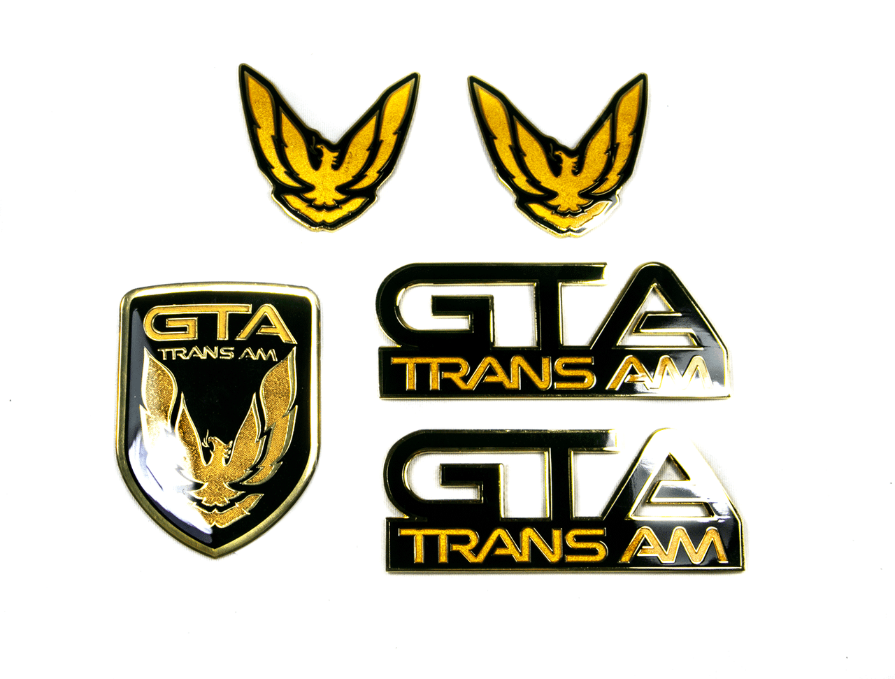 1991-92 Trans Am GTA Emblem Set, Black - Hawks Third Generation