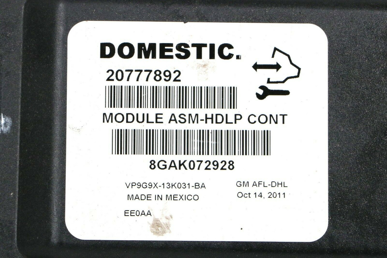 2009-15 Cadillac CTS/CTS-V Headlamp Light Control Module, GM OEM USED ...