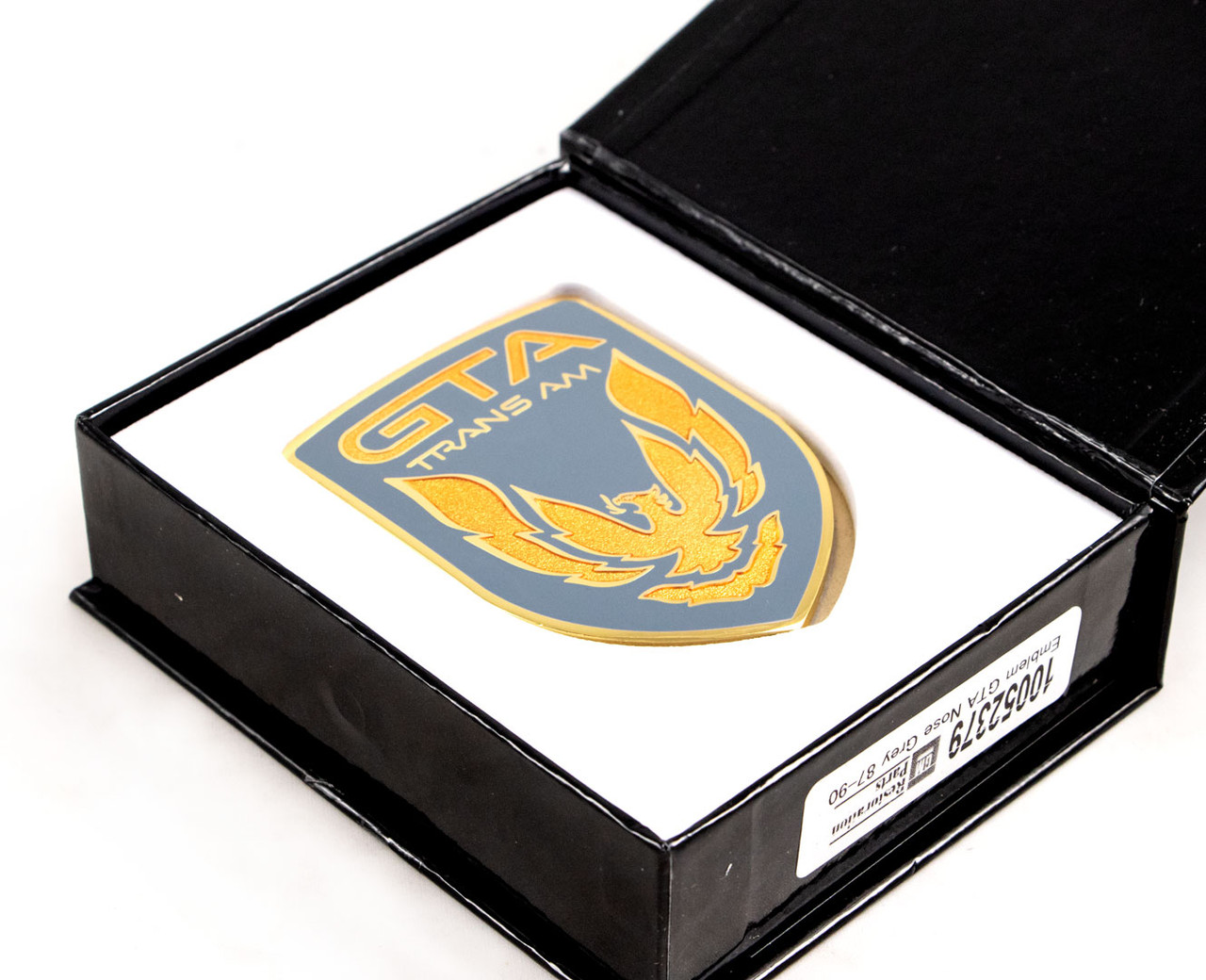 87-90 Trans Am GTA Front Bumper Emblem, Gunmetal Gray - Hawks Third ...