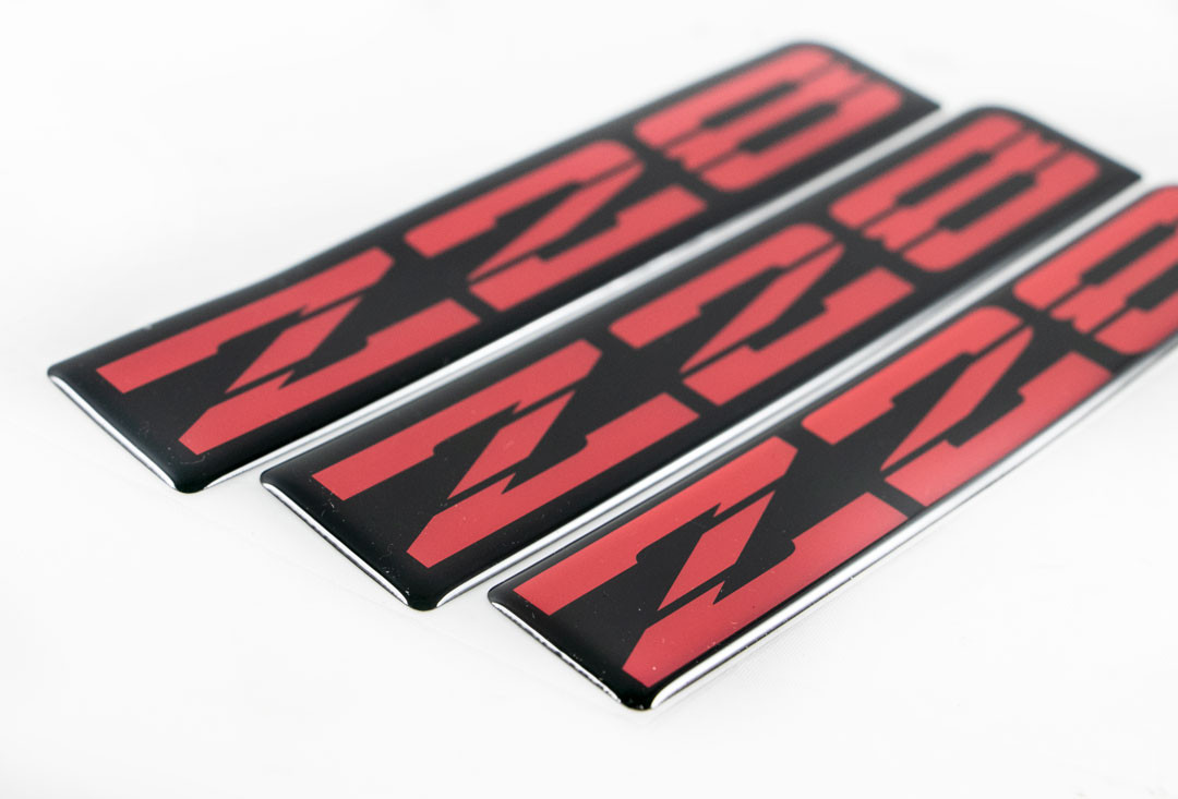 91-92 Camaro Z28 Red Emblem, Set, Aftermarket - Hawks Third Generation