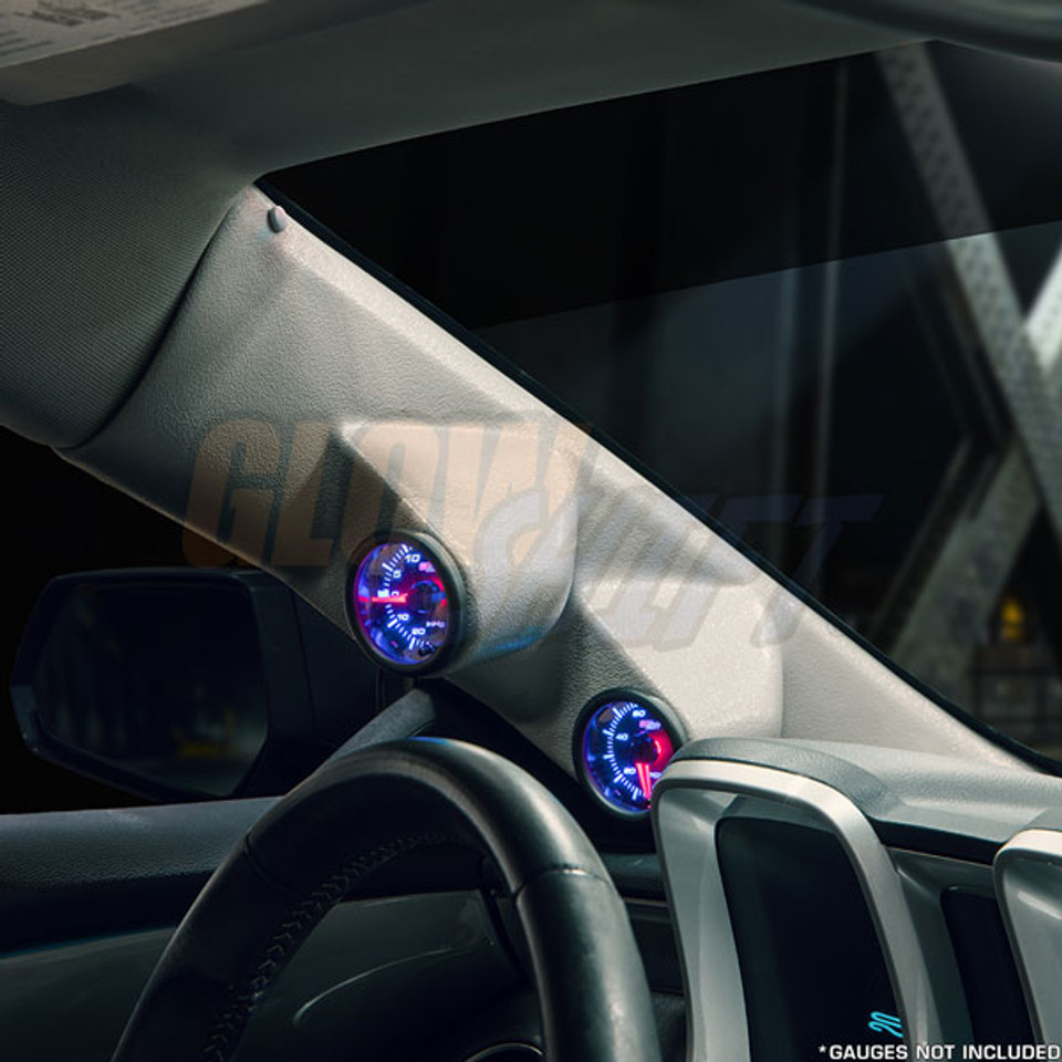 GlowShift Gauges 2010-2015 Chevrolet Camaro Gray Full Size Dual Pillar ...