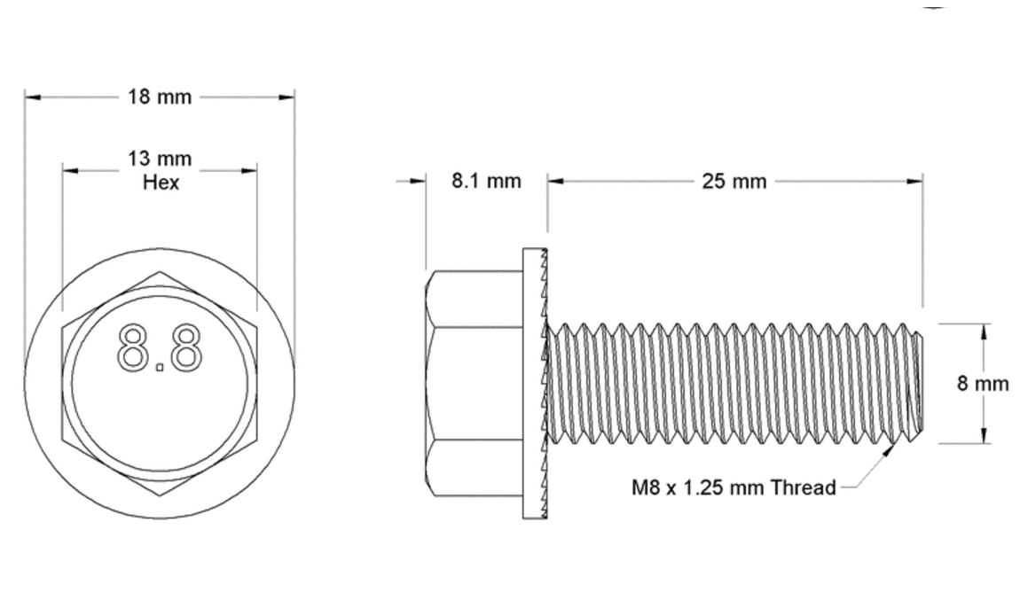 LSx Exhaust Manifold Header Bolts Set of 12 LS1/LS6/LS2/LS3/LS7 25mm ...