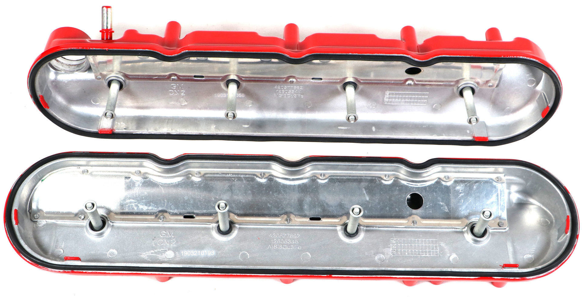 LS9 Corvette/LSA CTS-V & ZL1 Bare Valve Covers Powder Coated Red, GM ...