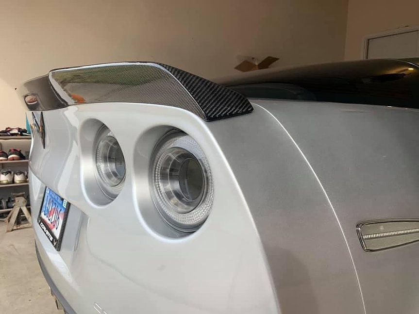 C6 CORVETTE 100% Weaved Carbon Fiber Rear Spoiler - Hawks Third Generation
