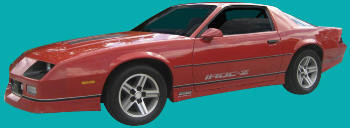 85-87 Camaro / 88-90 IROC-Z Door Decals Only - Hawks Third Generation