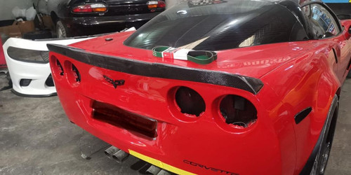 C6 CORVETTE 100% Weaved Carbon Fiber Rear Spoiler - Hawks Third Generation