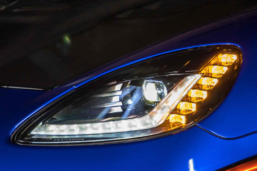 05-13 Corvette C6 LF460.2 C7 Style XB LED Headlights Pair L&R Fits ...