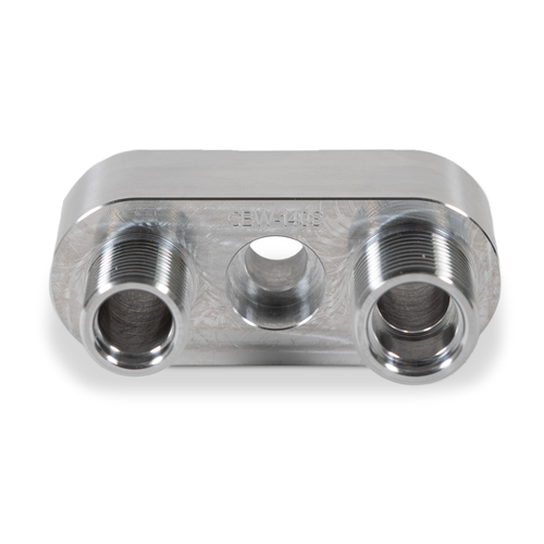 GM R4 A/C Compressor Adapter Fitting, Straight, Billet Aluminum, Hawks ...