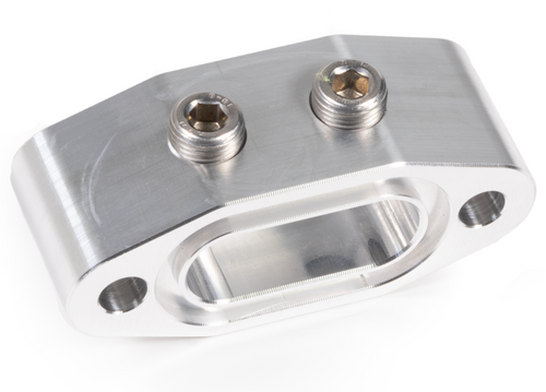LS Oil Supply Adapter w/ Dual 1/8" NPT Top Ports, Billet Aluminum ...